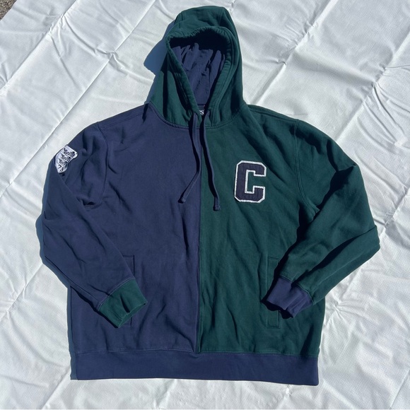 Chaps | Shirts | Chaps Hoodie Mens Xl Green Blue Colorblock Rugby ...